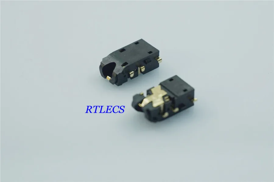 10pcs Mobile Phone Jack Diameter 3.5 mm 6 contacts SMD 4 conductor TRS ...