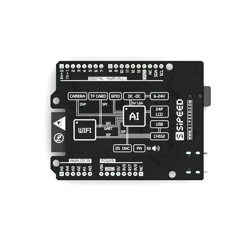 1 шт. Sipeed maixduai макетная плата k210 RISC-V AI+ Лот ESP32 совместима с Arduino