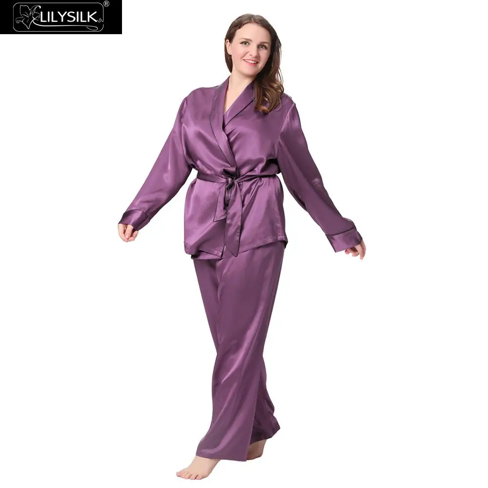 Lilysilk 100 Silk Pyjamas For Women Plus Size 22 Momme Long Luxurious
