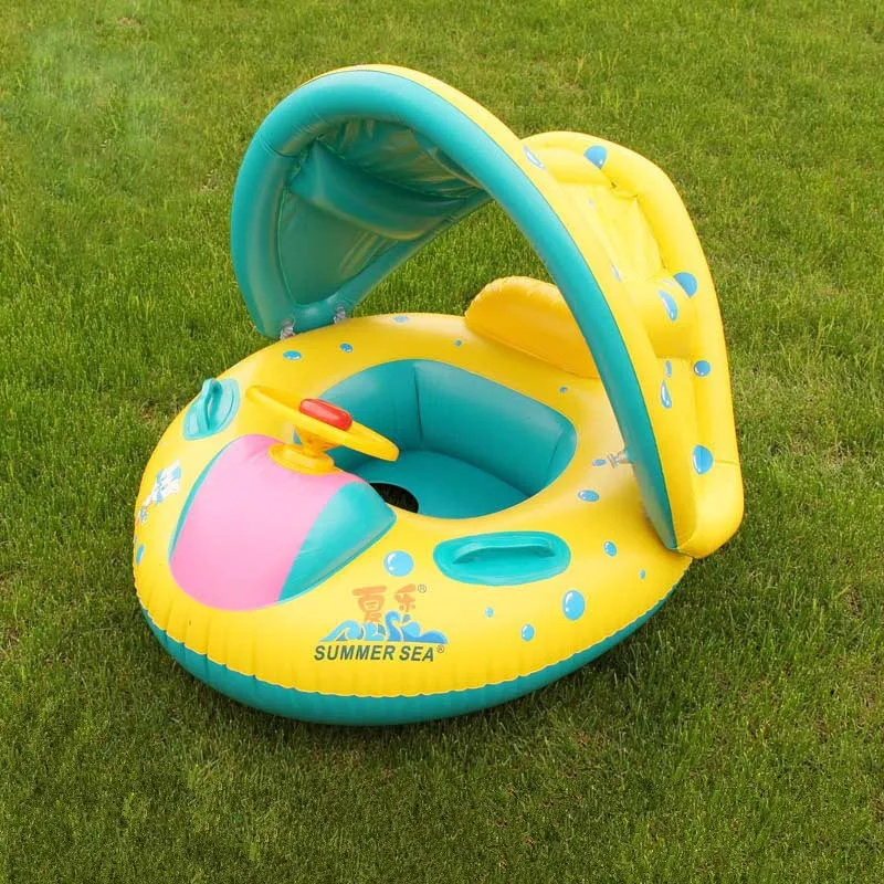 Summer Kids Swimming Ring Inflatable Swan Swim Float Water Fun Pool ...