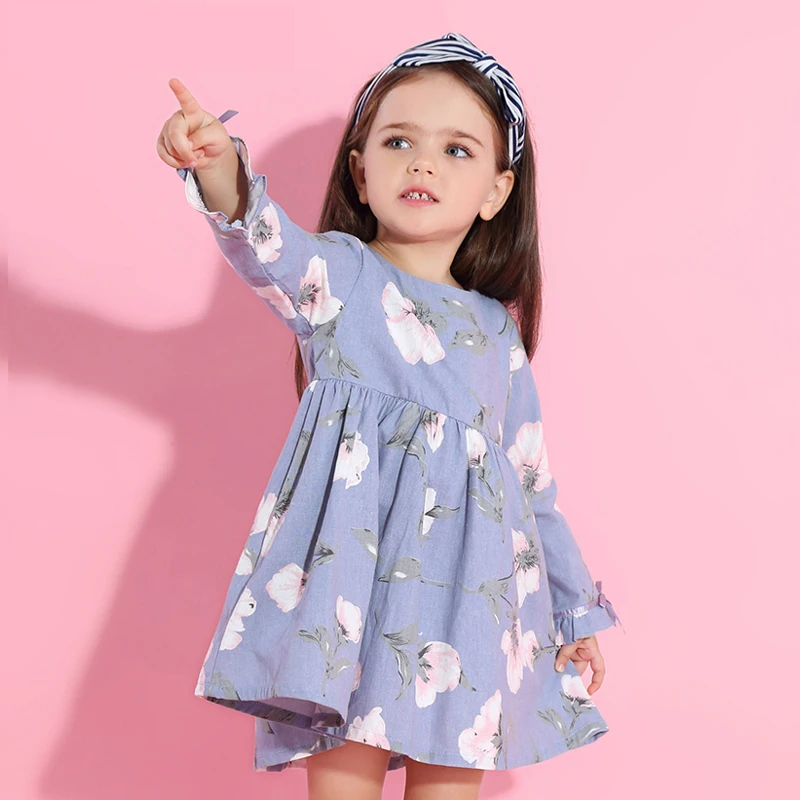 Girls Dress 2018 Brand Printing Princess Dress Autumn Style Long Sleeve ...