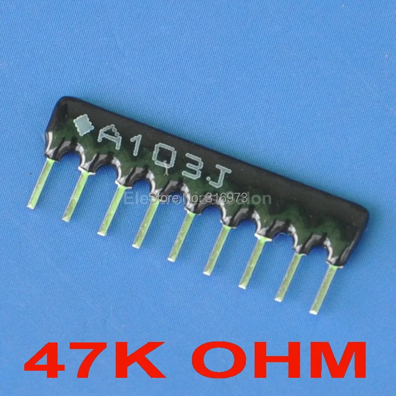 (5 gêmeos) resistor de matriz de rede de filme grosso de 47k ohm, tipo ...