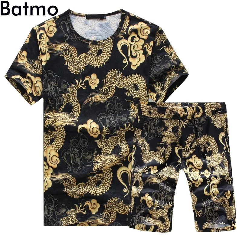 Batmo 2018 new arrival summer high quality cotton printed men's sets(t ...