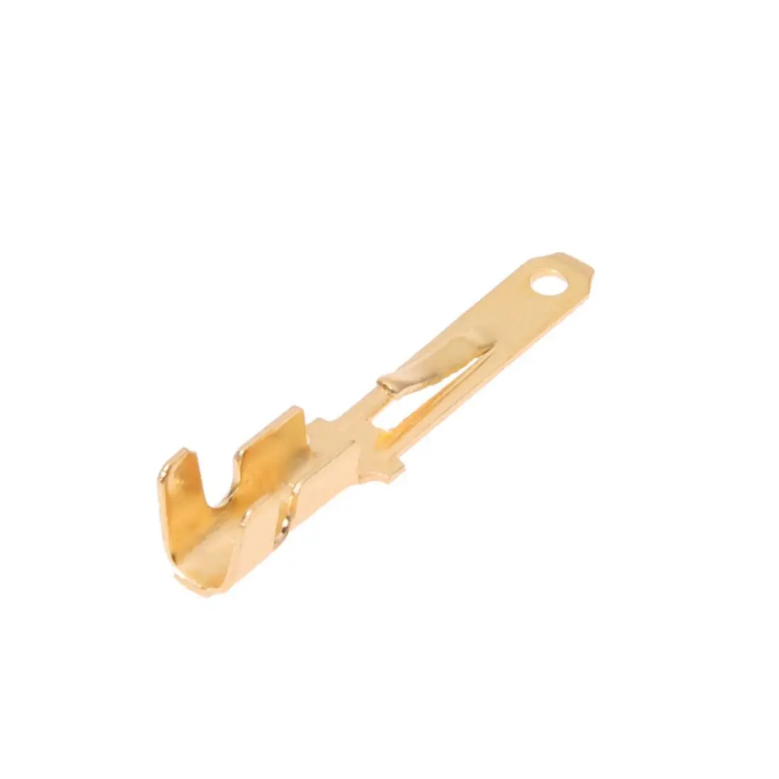 40 Pcs Gold Tone Male Spade Crimp Terminals 2mm Wiring Connectors ...