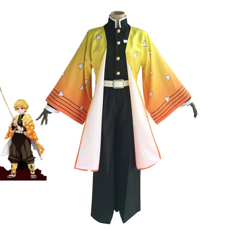 New Anime Demon Slayer: Kimetsu No Yaiba Cosplay Agatsuma Zenitsu ...