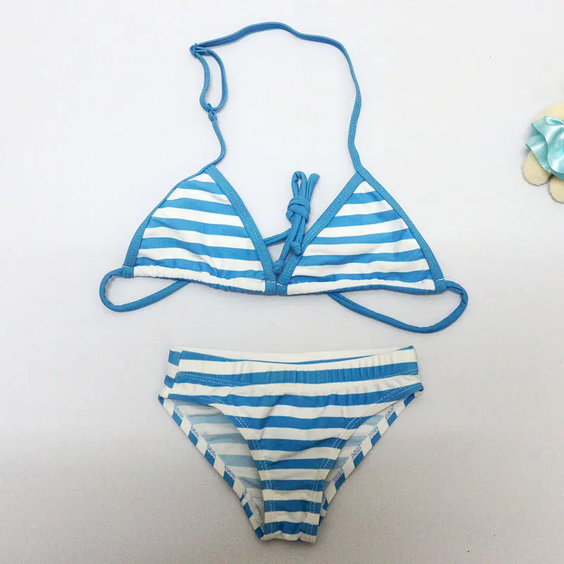 2019 New Summer Girls Split Two Pieces Swimwear Girls Close Fitting
