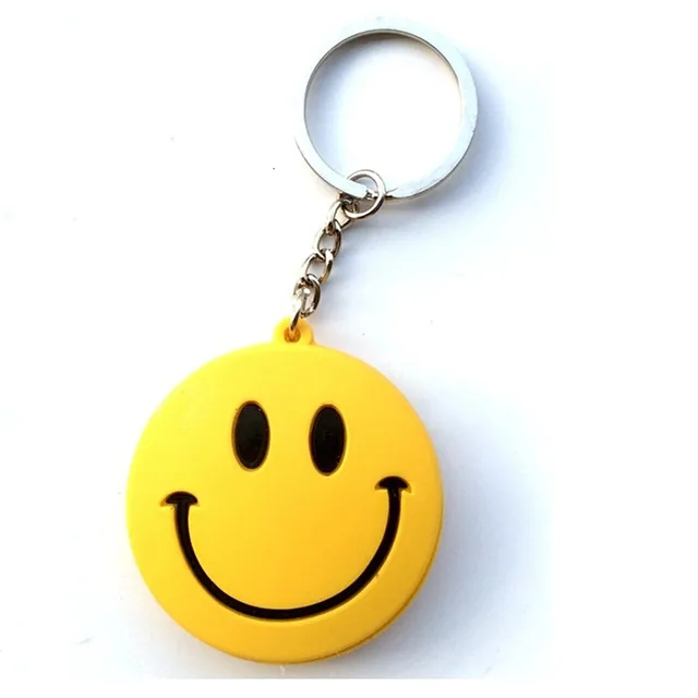 Keychain Smiley face pvc silicone chain key ring holder Christmas gifts ...