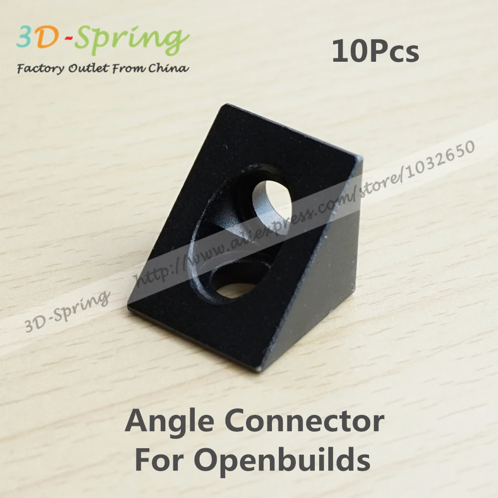 10Pcs 3D Printer Black Angle corner connector Triangular For Openbuilds ...