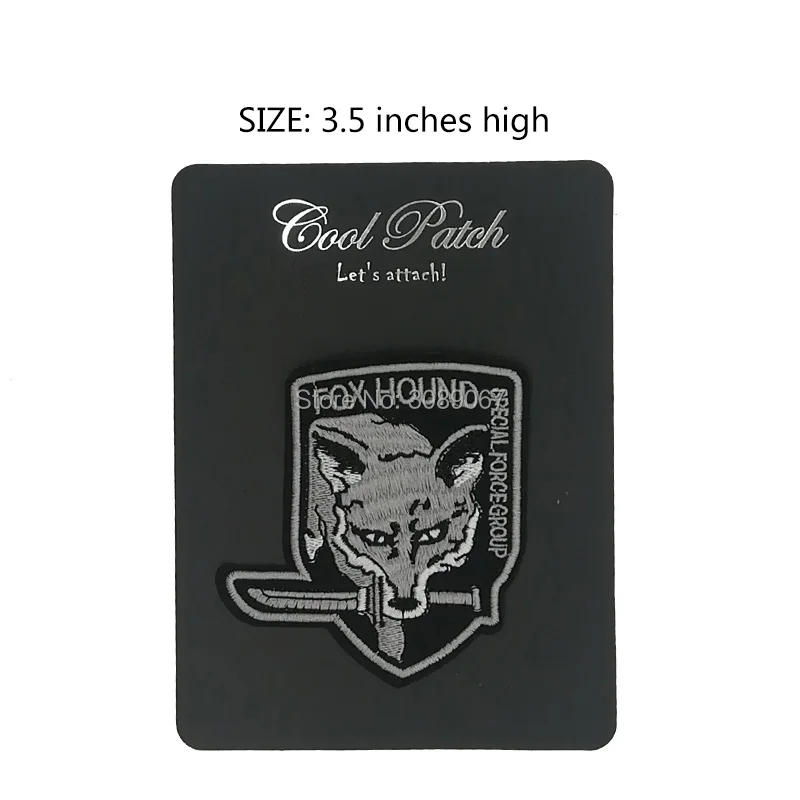 Fox Embroidered Iron On Patch Emo Goth Punk Rockabilly Hook Loop ...