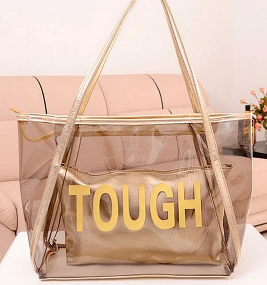 Color-Trim-Clear-Transparent-Handbag-SEE-THROUGH-BAG-WORK-TOTE-SHOULDER ...