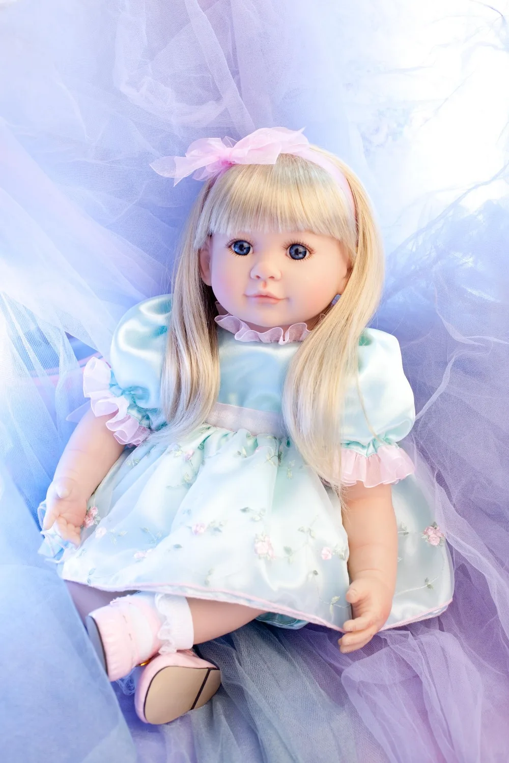 50cm Silicone reborn baby dolls toy lifelike 20inch princess toddler ...