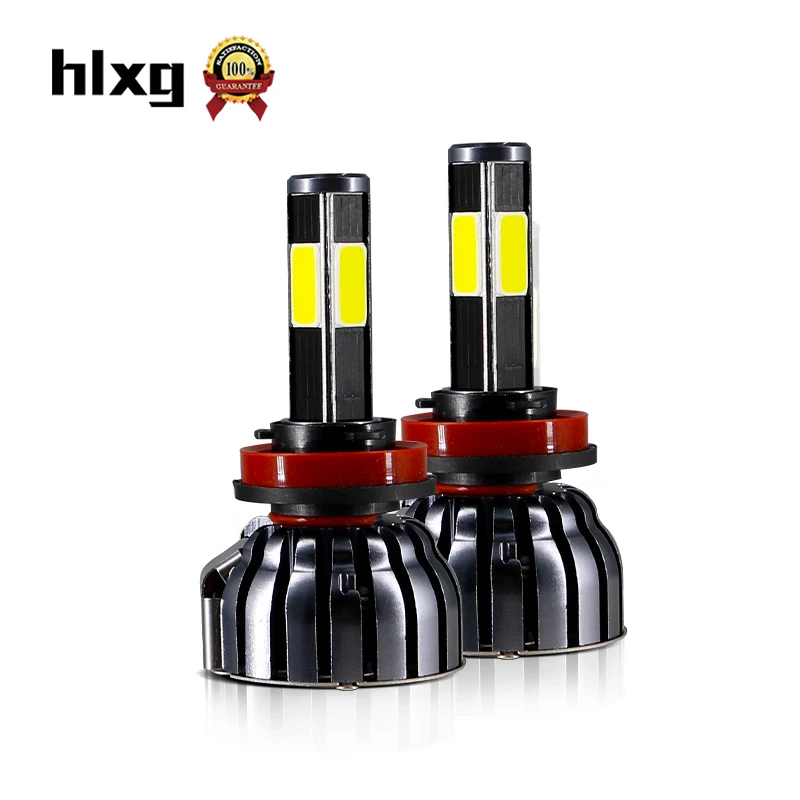 HLXG 2Pcs COB 90W 12000LM 6000K 12V H11 Led Headlight H11 Canbus Led ...