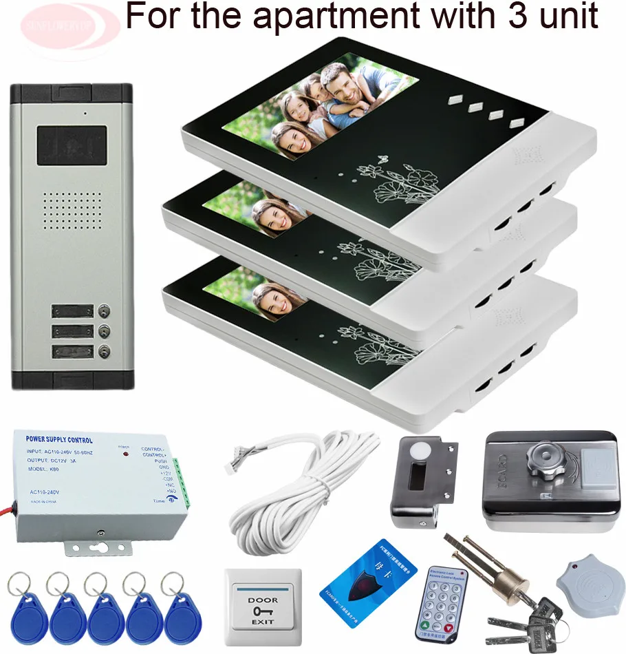 Sunflowervdp Doorphone For Video Intercom Rfid Security Door Lock ...