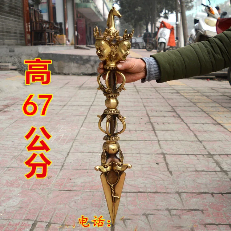 67cm Large # Top Cool # Buddhism Ghostdom Feng Shui Horse Head King ...