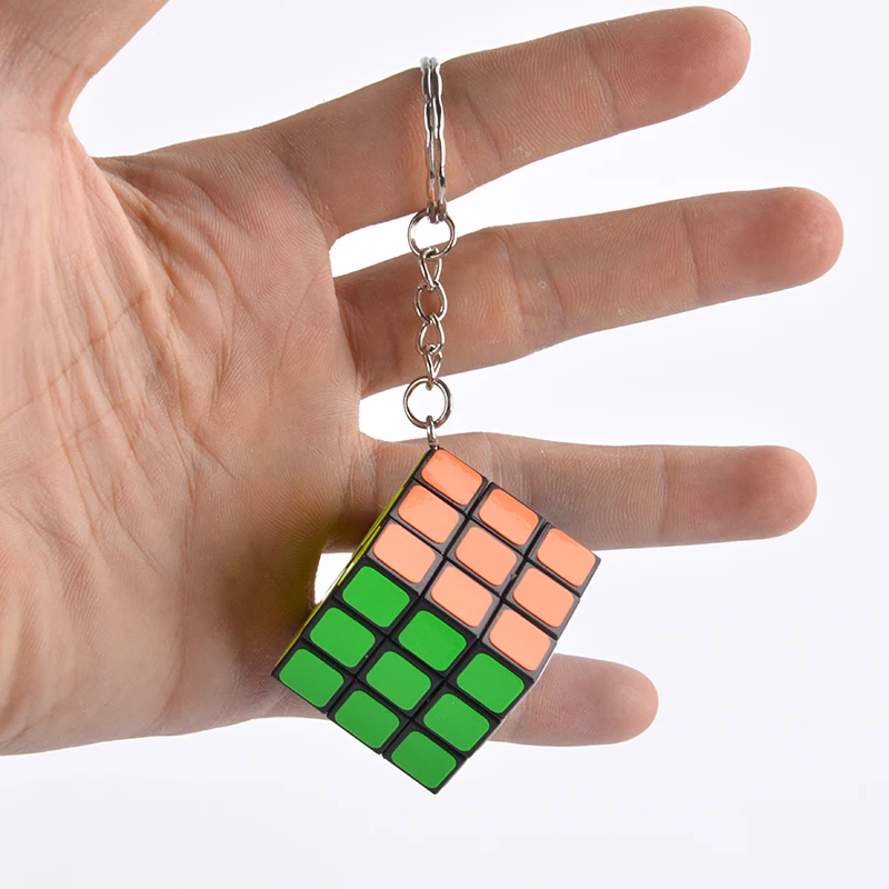 Key Chain Mini 3X3 Cube Antistress Toy Key Pendant Creative Cube Hang ...