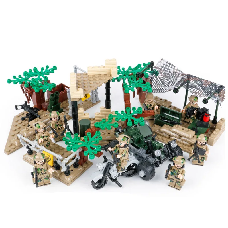WW2 Military weapon Army CS SWAT Police building blocks brick Set ...