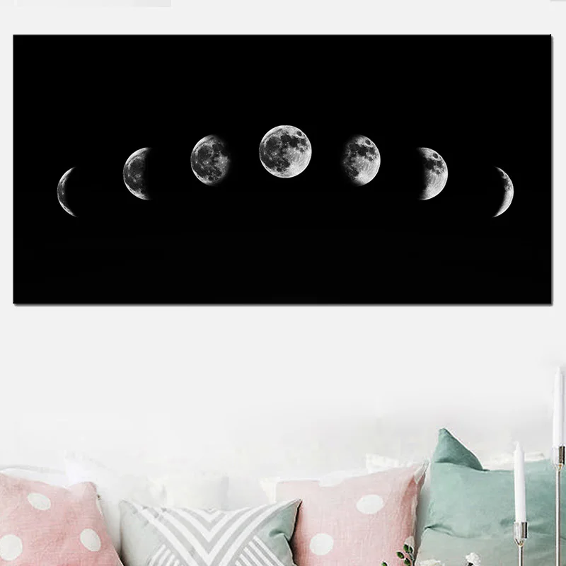 Digital Prints Canvas Lake Print Moon Cycles Prints Art & Collectibles ...