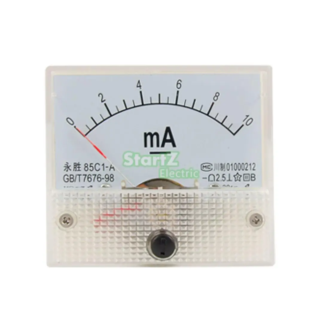 DC 아날로그 미터 패널 10mA AMP 전류 전류계 85C1 0 10mA 게이지|dc analog meter|analog ...