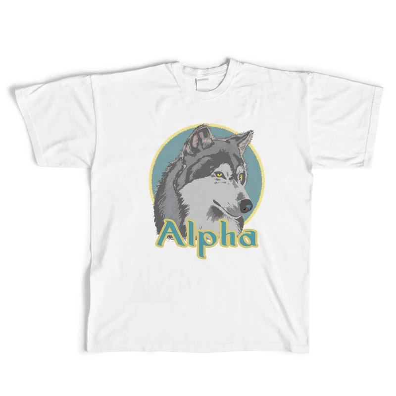 Alpha wolf T Shirt cute dof Printed man t shirts geek undershirt black ...