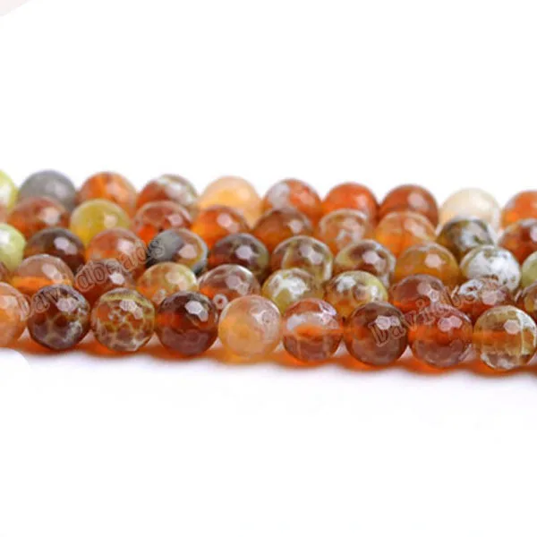 Fctory-Preis-16-Nat-rliche-Stein-Faceted-Orange-Rot-Feuer-Agat-Runde ...