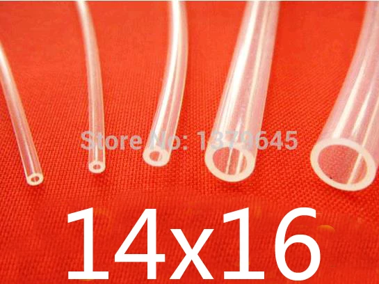 14mm ID 16mm OD 14x16 PFA FEP Transparent clear PTFE tube, F46 F4 TEFLON HOSE,heat resistant ...
