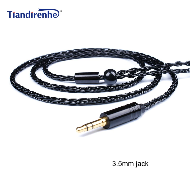 3.5mm 8 Core DIY MMCX Cable for Shure SE215 SE535 SE846 UE900 SE425 Headset Silver Plate ...