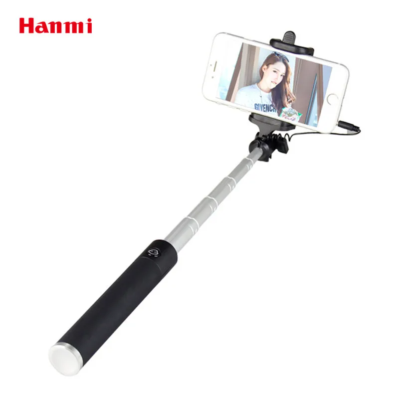 Hanmi New Fashion Selfish Stick Cable Selfiestick Aluminum Selfi Stick ...