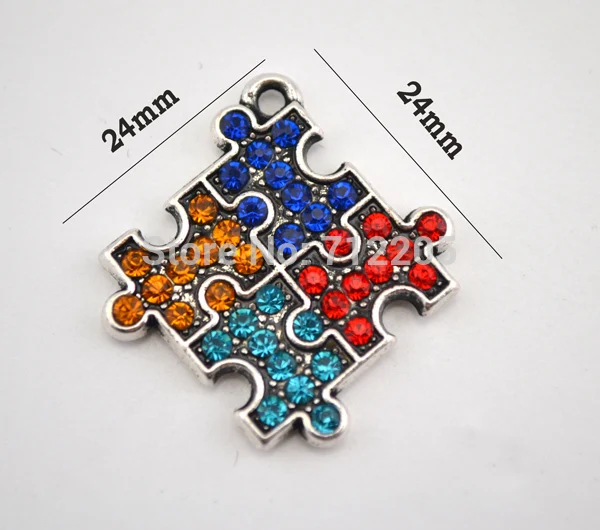 antique-silver-zinc-with-Multi-Colored-crystals-Autism-Hope-Puzzle ...
