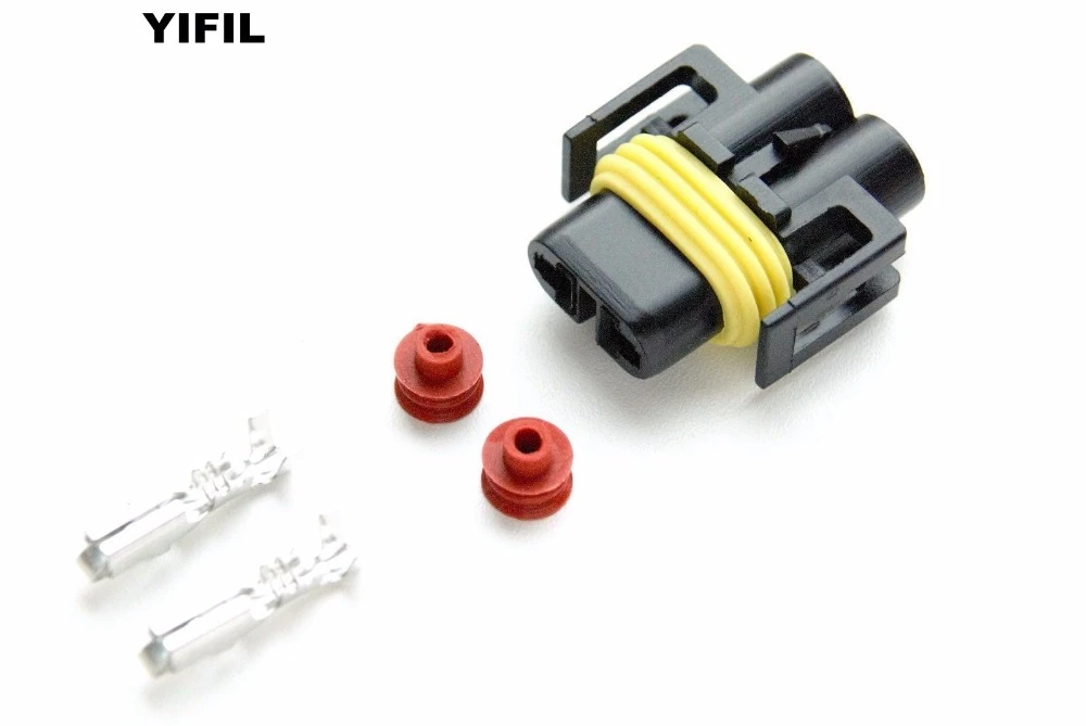 10pcs/lot 2 Pin H8 H11 Female Adapter Wiring Harness Socket Car Auto ...