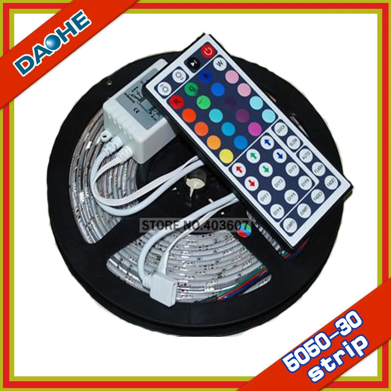 5m/lot 5050 waterproof LED strip 30led/m DC12V RGB 150leds IP65 ...