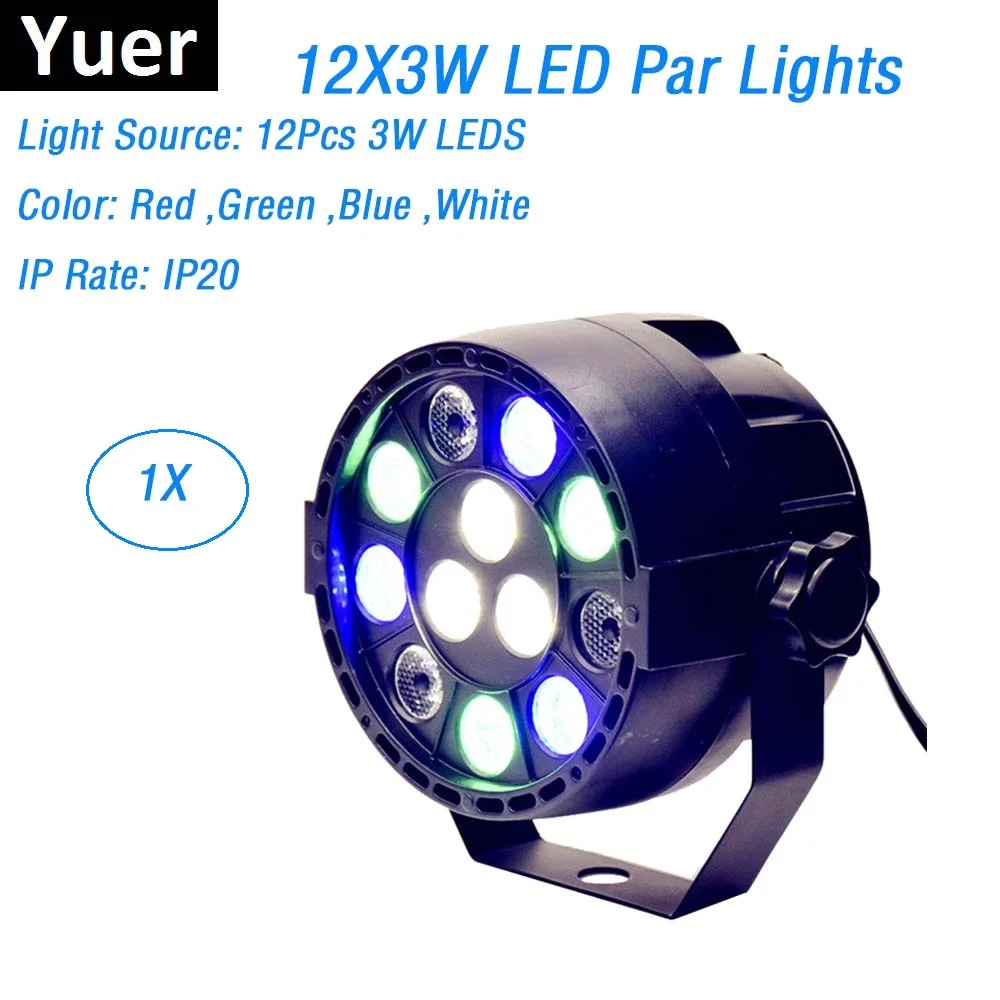 LED Par 12X3W RGBW LED Stage Lights LED Par Lights With DMX512 Perfect ...