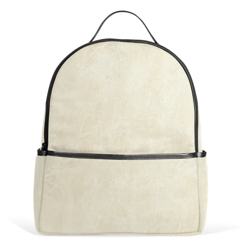 Canvas Stone Printing Backpacks Women White Marble Texture Bag Travel ...