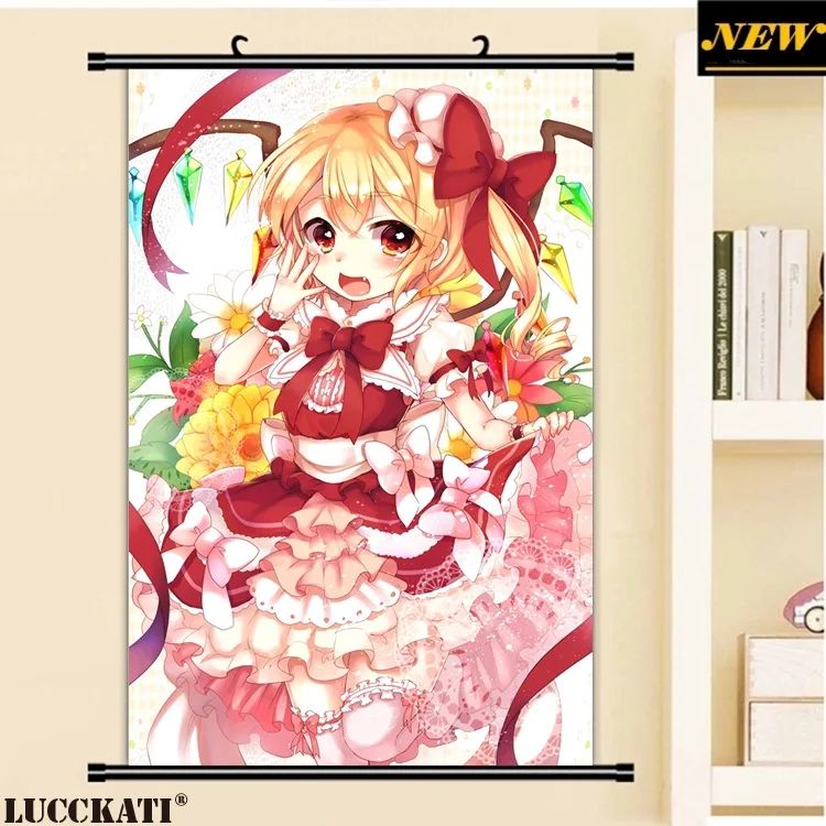 40X60CM ZUN Touhou Project flandre scarlet wings cameltoe loli cartoon ...