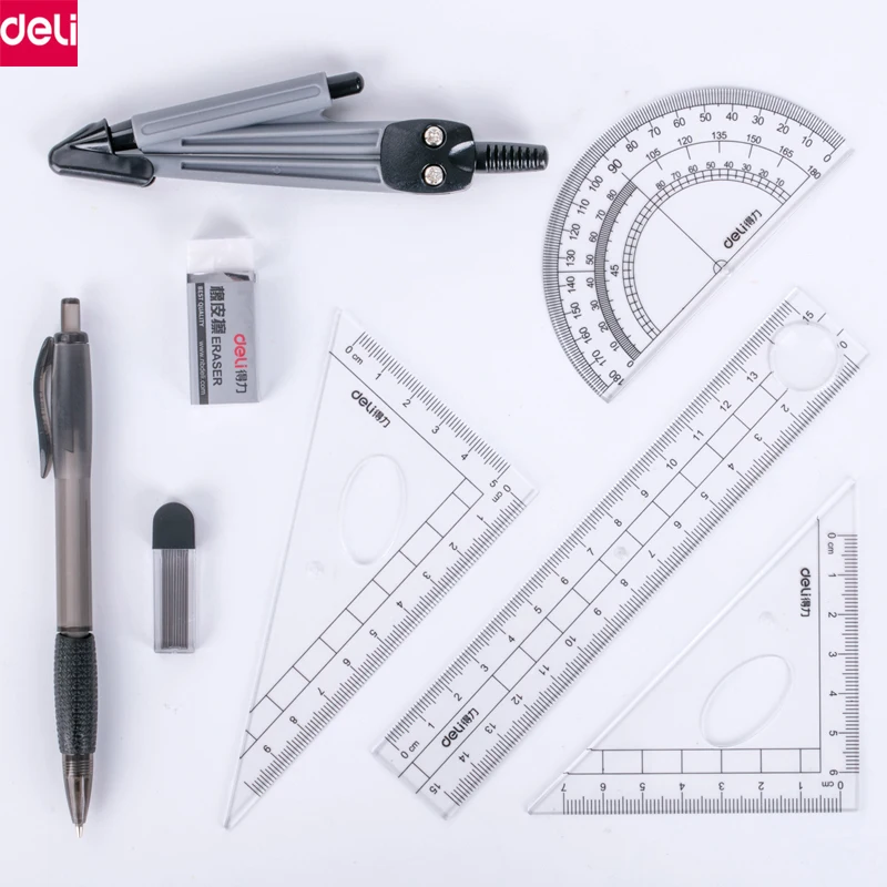 Deli Drawing Compass Math Geometry Tools for Circles School Supplies ...