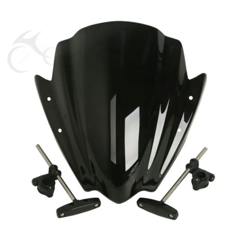 Kaca depan Universal sepeda motor kaca depan 7/8 "& 1" dudukan setang ...