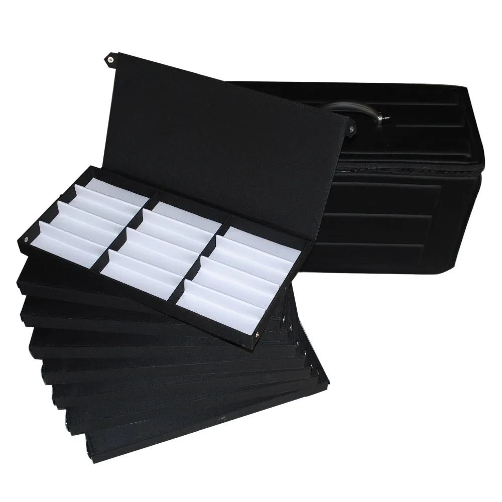96/120pcs Handheld Eyewear EVA Brief Case Carrying Sample Bag