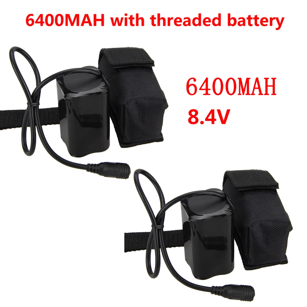 Bicycle Light Power 4x18650 6400mAh Rechargeable 18650 Li ion Battery ...