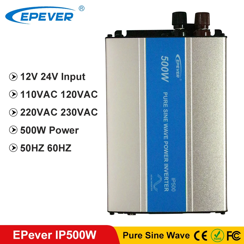 Epever Ip500 500w Solar Inverter 12vdc 24vdc Input 110vac 120vac 220vac ...