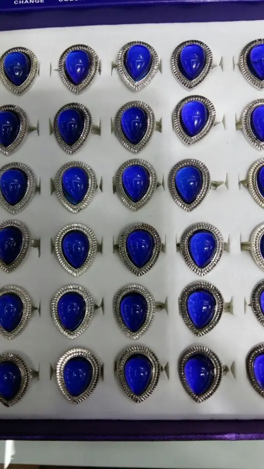 high quality mood ring elliptical heart shaped mood color changing ring ...