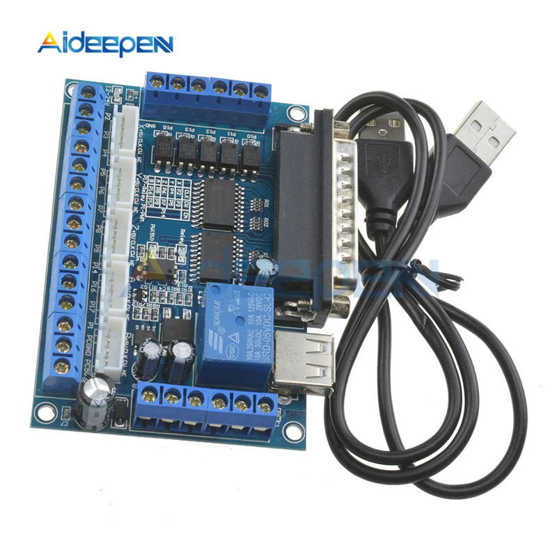 Mach3 5 Axis Cnc Breakout Board Stepper Motor Driver Module Optocoupler ...