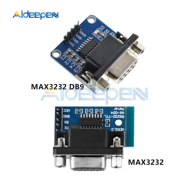 1 pçs max3232 rs232 para ttl porta serial conversor módulo db9 conector ...