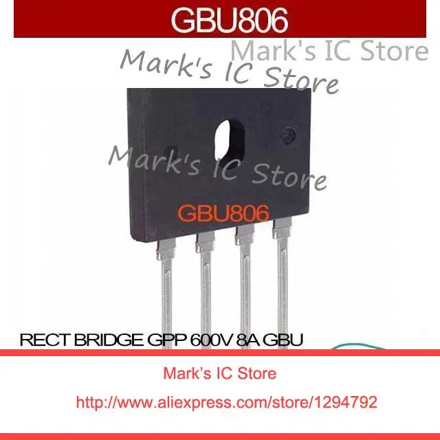 GBU806 RECT BRIDGE GPP 600V 8A GBU GBU80 806 GBU8 806 GBU 806|gbu ...