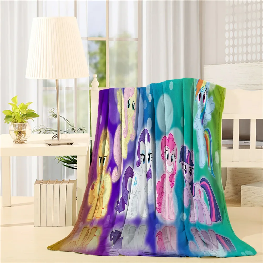 Personalizado My Little Pony manta de franela ligera Cozy cama cobijas ...