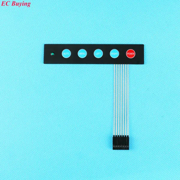 1x5 Key Matrix Membrane Switch Control Panel Keypad Keyboard Slim with ...