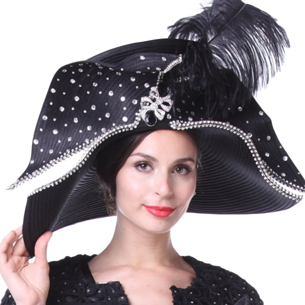 Women Church Hats Couture Hats For Special Occasion Special Hats Black ...
