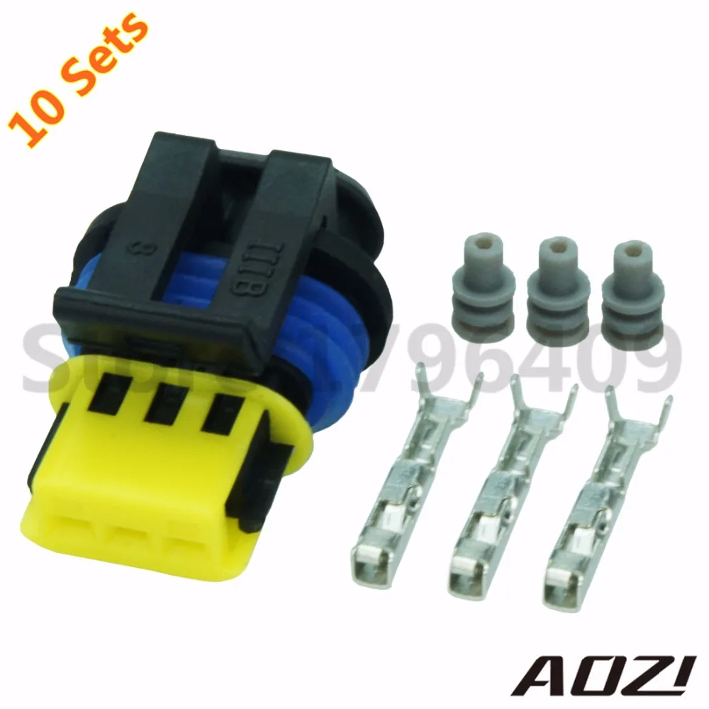 10 Sets Female Auto Connector Waterproof Enhanced Seal Boot Adaptrt ...