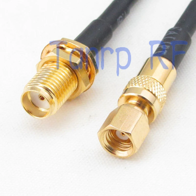 6in SMC male plug to SMA female jack RF connector adapter 15CM Pigtail ...