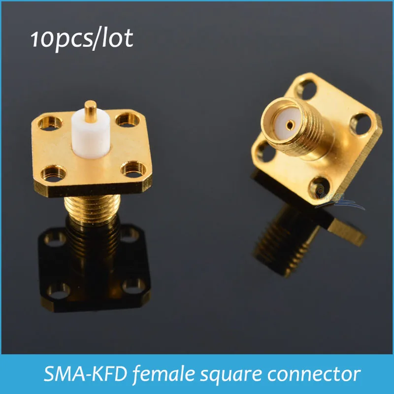 Sindax conector RF SMA KFD placas cuadradas hembra con oro, 12,7x12,7, 10 unids/lote, envío ...