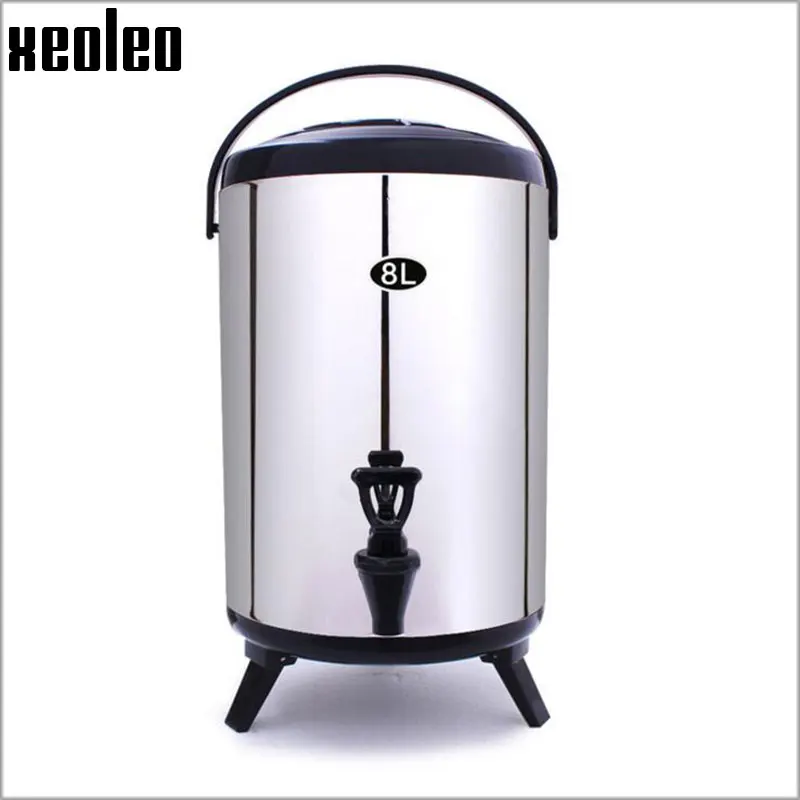 XEOLEO Bubble tea Buckets 8L Stainless steel Insulation barrel keep ...