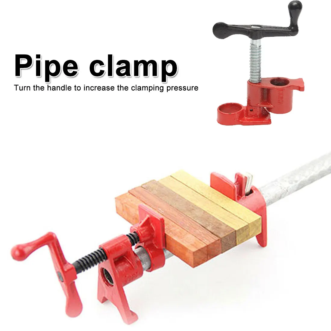 Panel Clamp 3/4 inch iron clipper Heavy Duty Pipe Clamp Woodworking ...